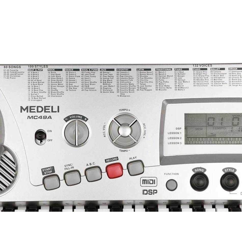Přenosný elektrický keyboard Medeli MC49A | Augustinus.cz